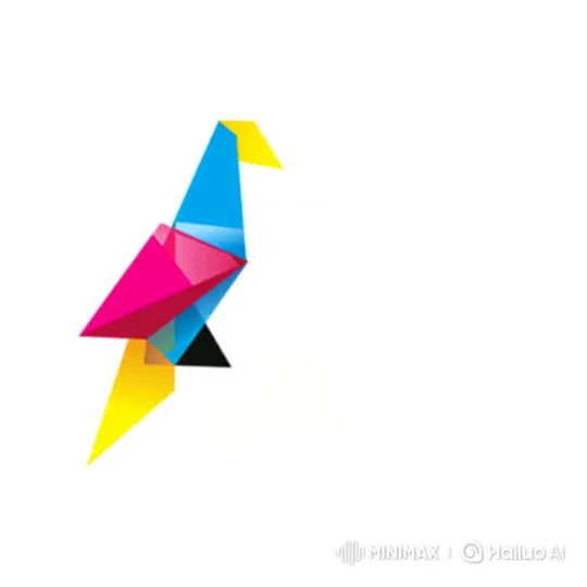 Animated Deconstruction of Geometric Bird Logo – AI Generated Video ...
