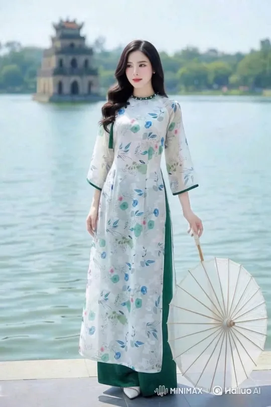 Vietnamese Woman in Ao Dai at Tet Flower Market – AI Generated Video ...